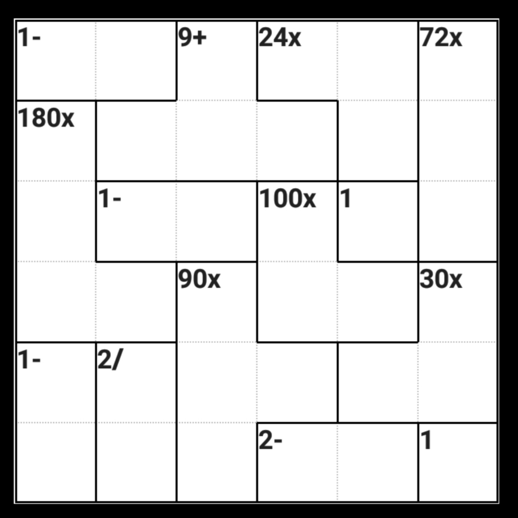 Webster's KenKen Puzzle Logic Revealed: KenKen Puzzle Number 36 - 6x6 Normal Difficulty