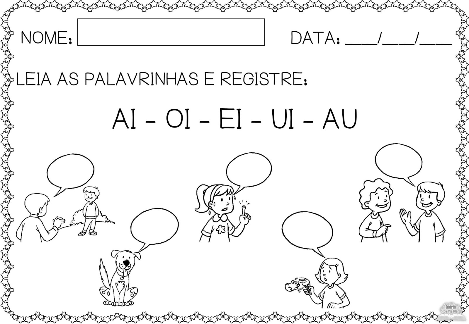 Atividades Ai Ei Oi Ui - FDPLEARN