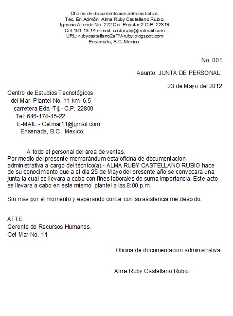 Guia didactica. Documentacion Administrativa: Estructura de la circular ...