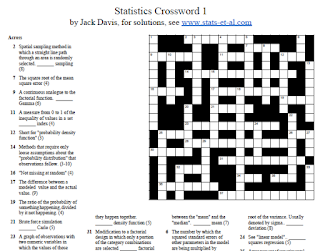 Statistics et al.: Statistical Vocabulary Crossword Puzzles