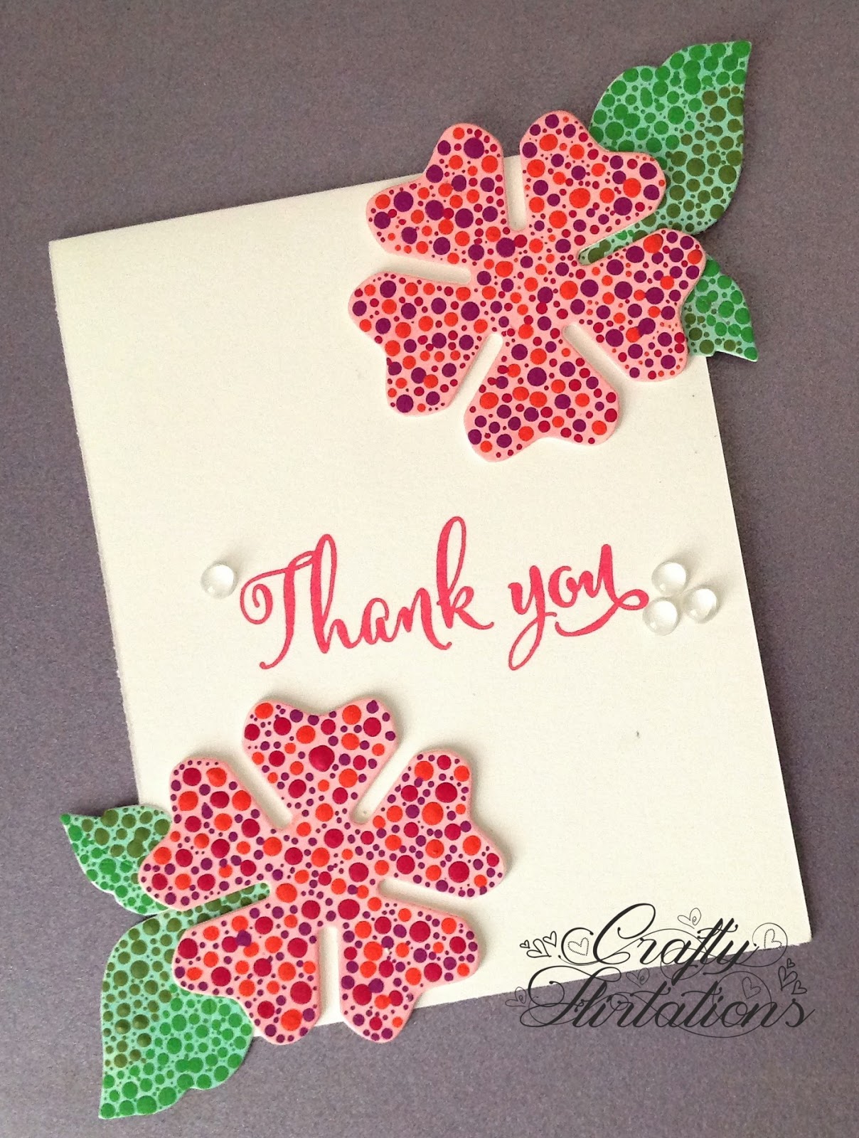 Crafty Flirtations: Dotted Floral Cards