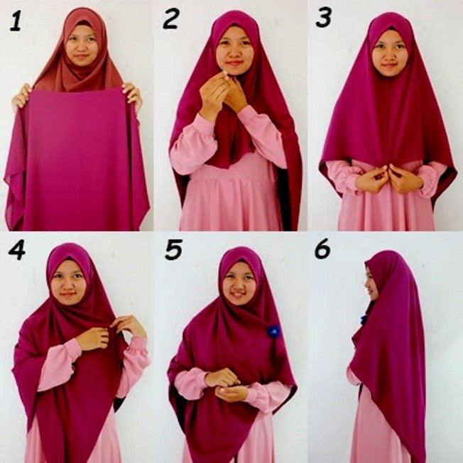 6 jilbab tutorial untuk menutup dada ; Sopan, anggun dan tetap ...