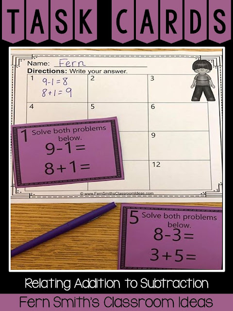 Need Something Fun for Relating Addition and Subtraction? - Fern Smith ...