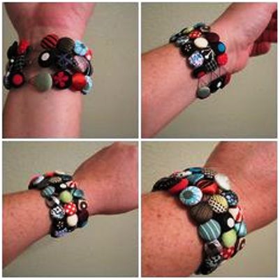 handmade button jewelry ~ ideas arts and crafts projects