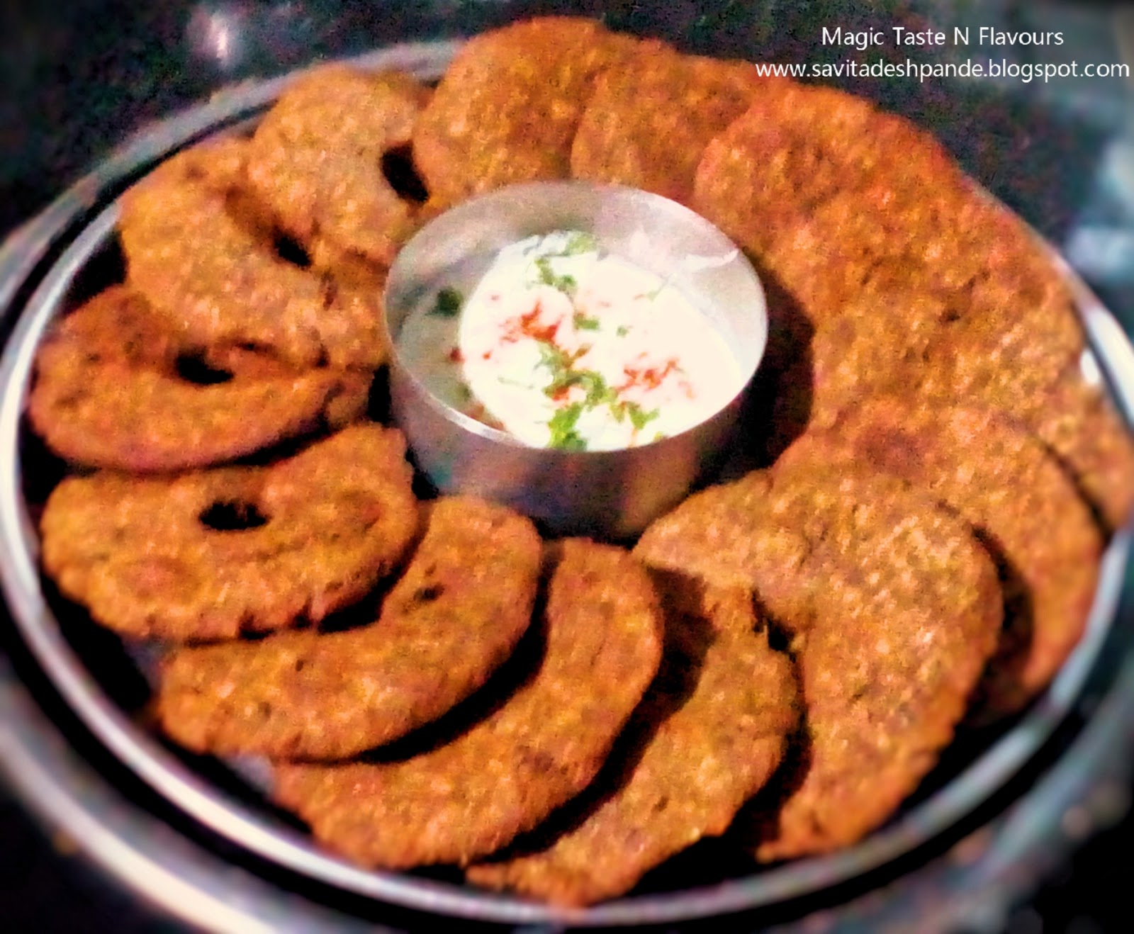 Magic Taste n flavours: Bhajanee Vada-Mix Flour vade /भाजणीचे वडे