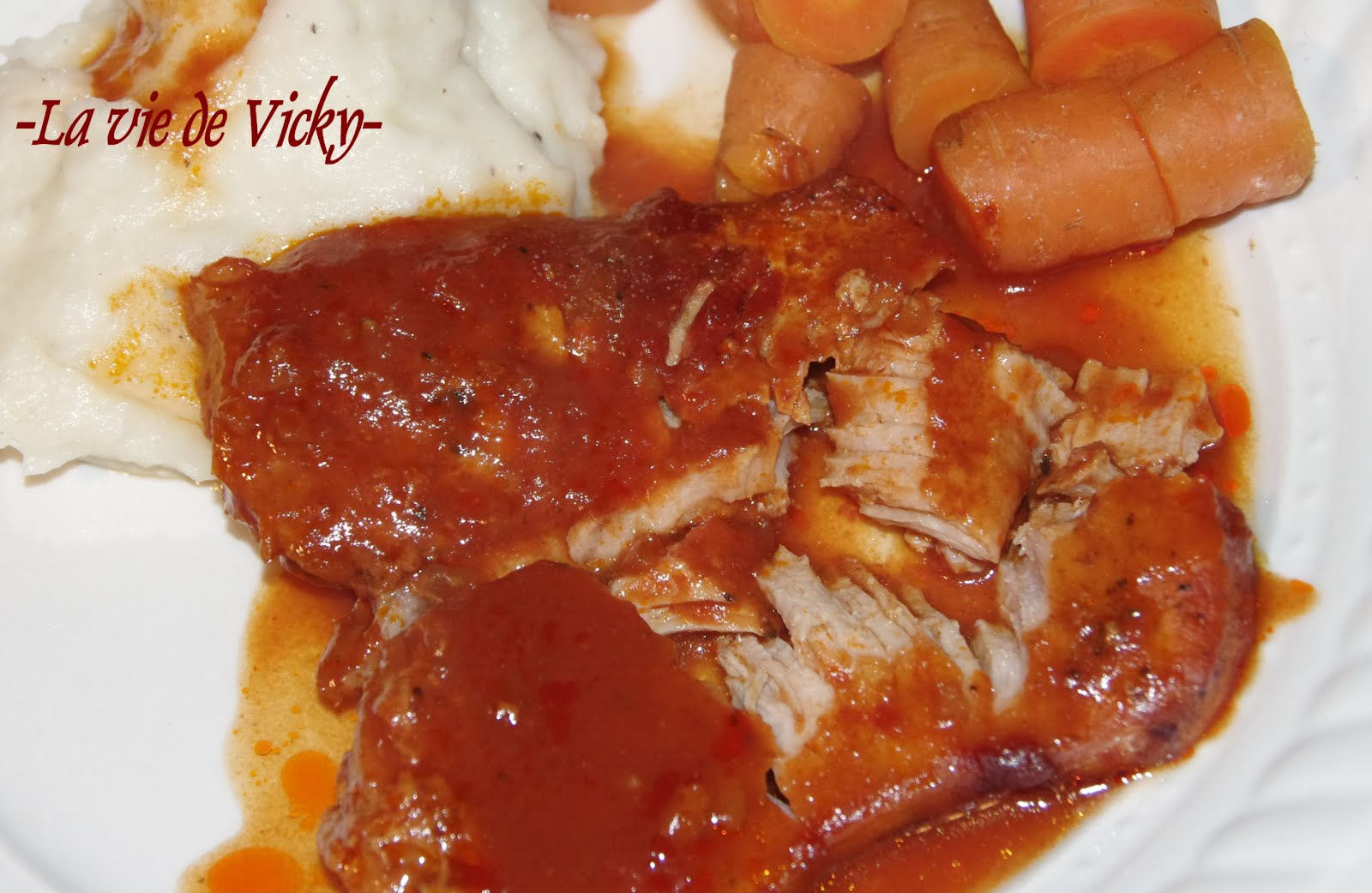 Ma petite vie!: Côtelette de porc au vin style Bbq