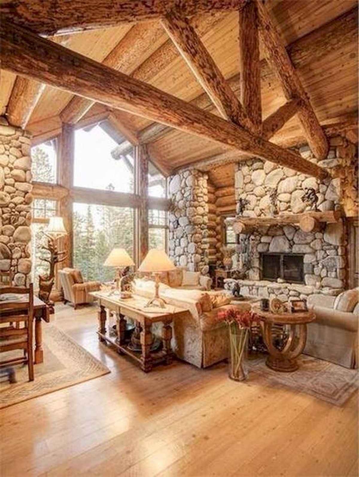 50 Exotic Traditional Fireplace Cabin To Create A Romantic Atmosphere ...