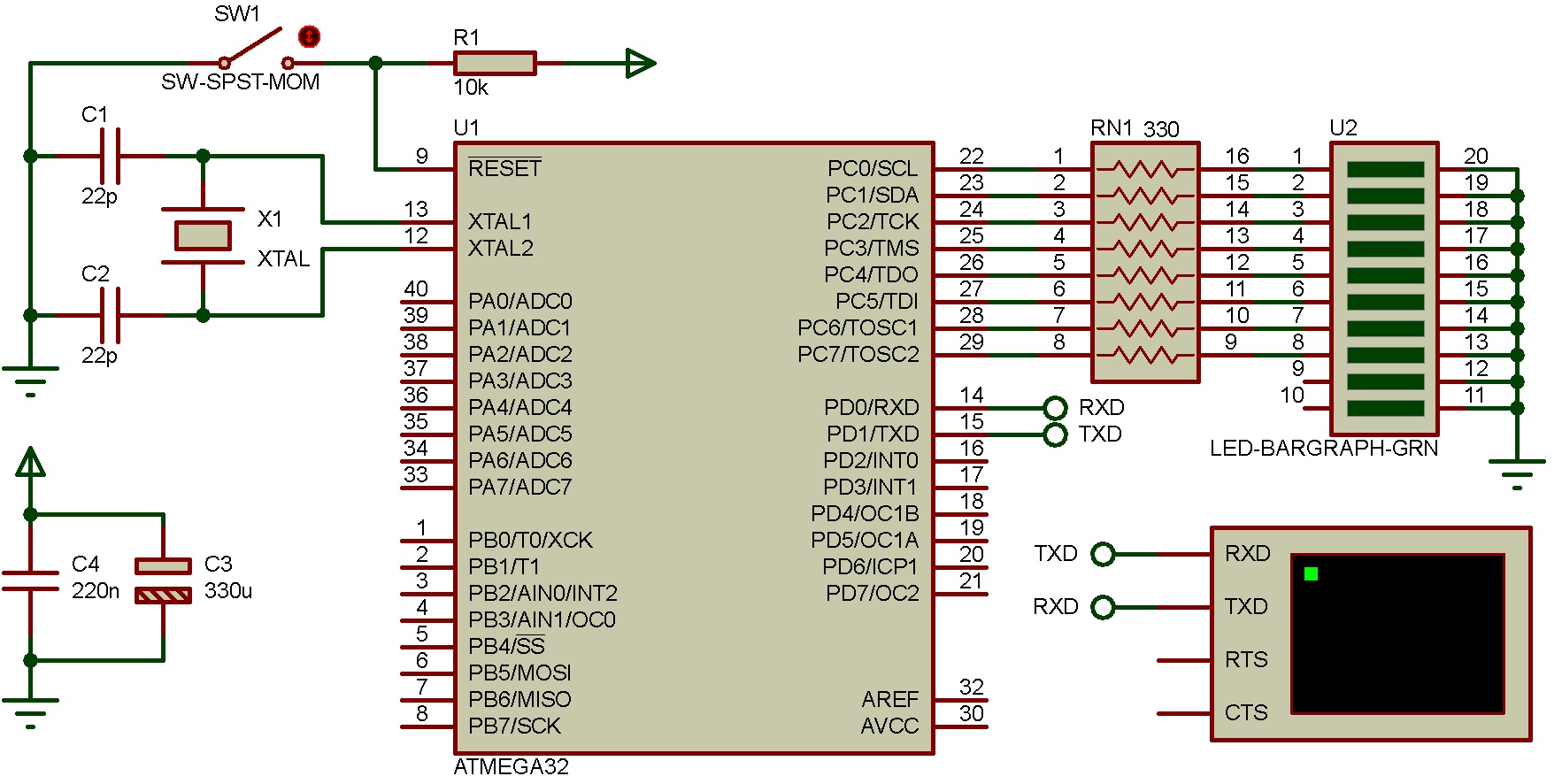Learn Electronics and Embedded System Programming: ATMega32 AVR USART C ...