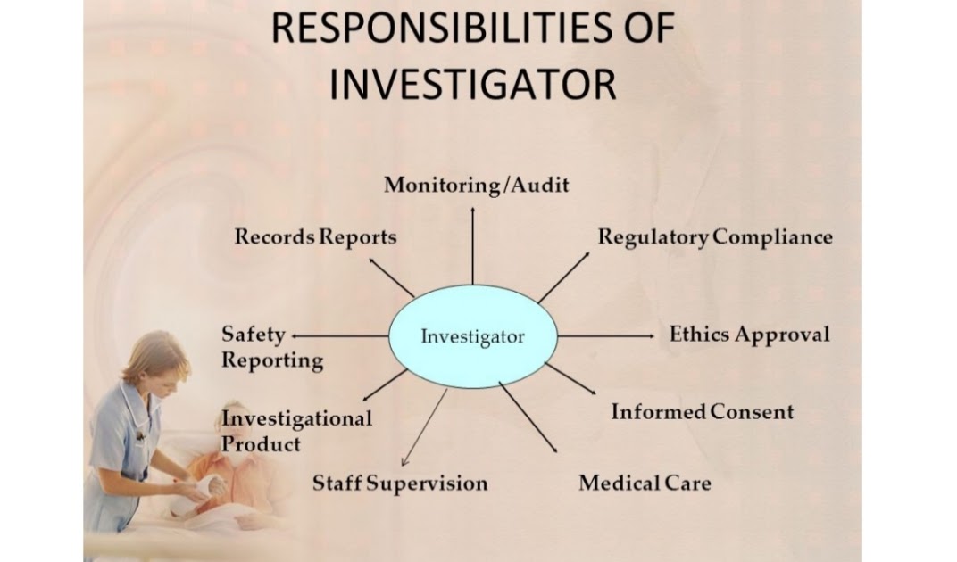 Roles and responsibilities of Investigator