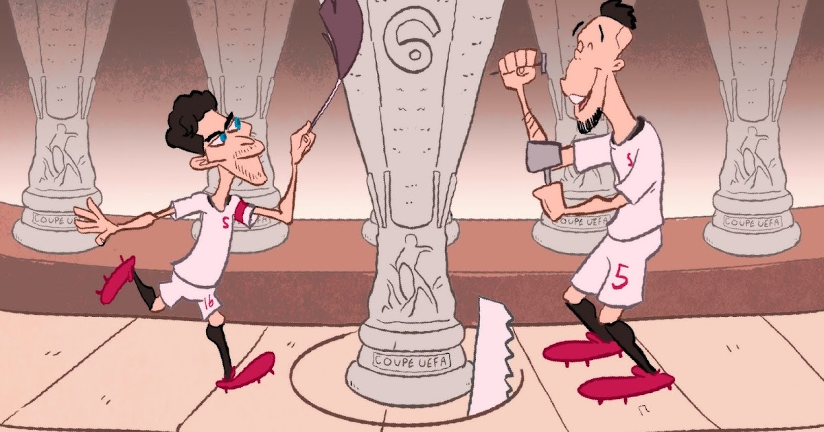 Omar Momani cartoons: Sevilla vs Inter Milan