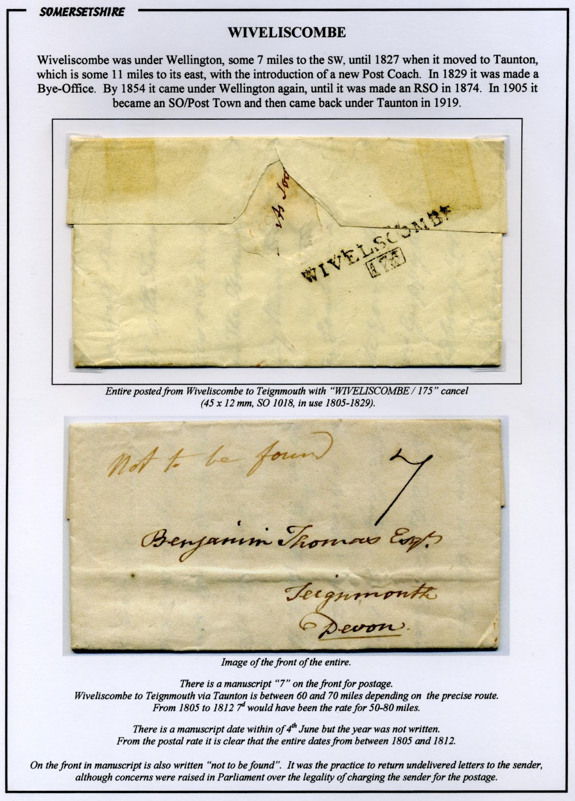 Somerset Postal History: May 2013