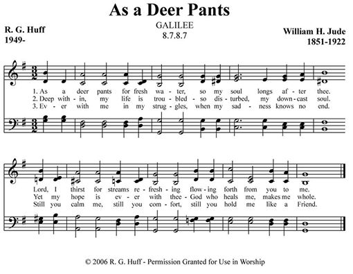 HYMN LINES: As a Deer