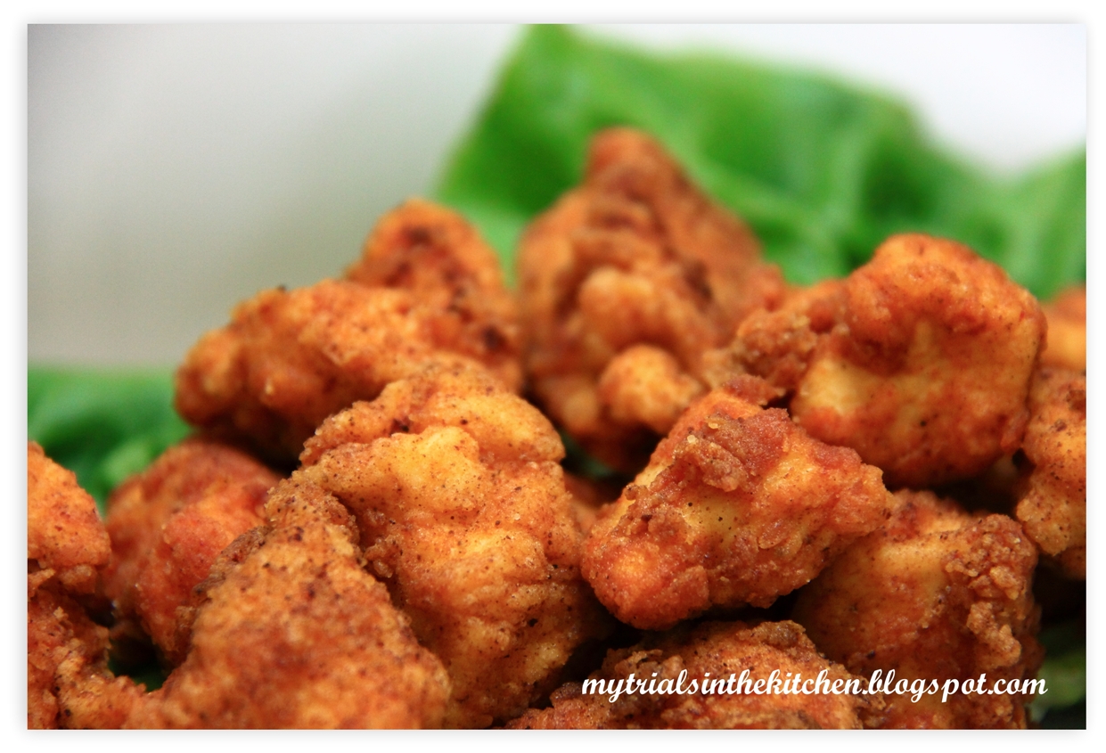 My Trials in the Kitchen: Hot & Spicy Popcorn Chicken #SundaySupper