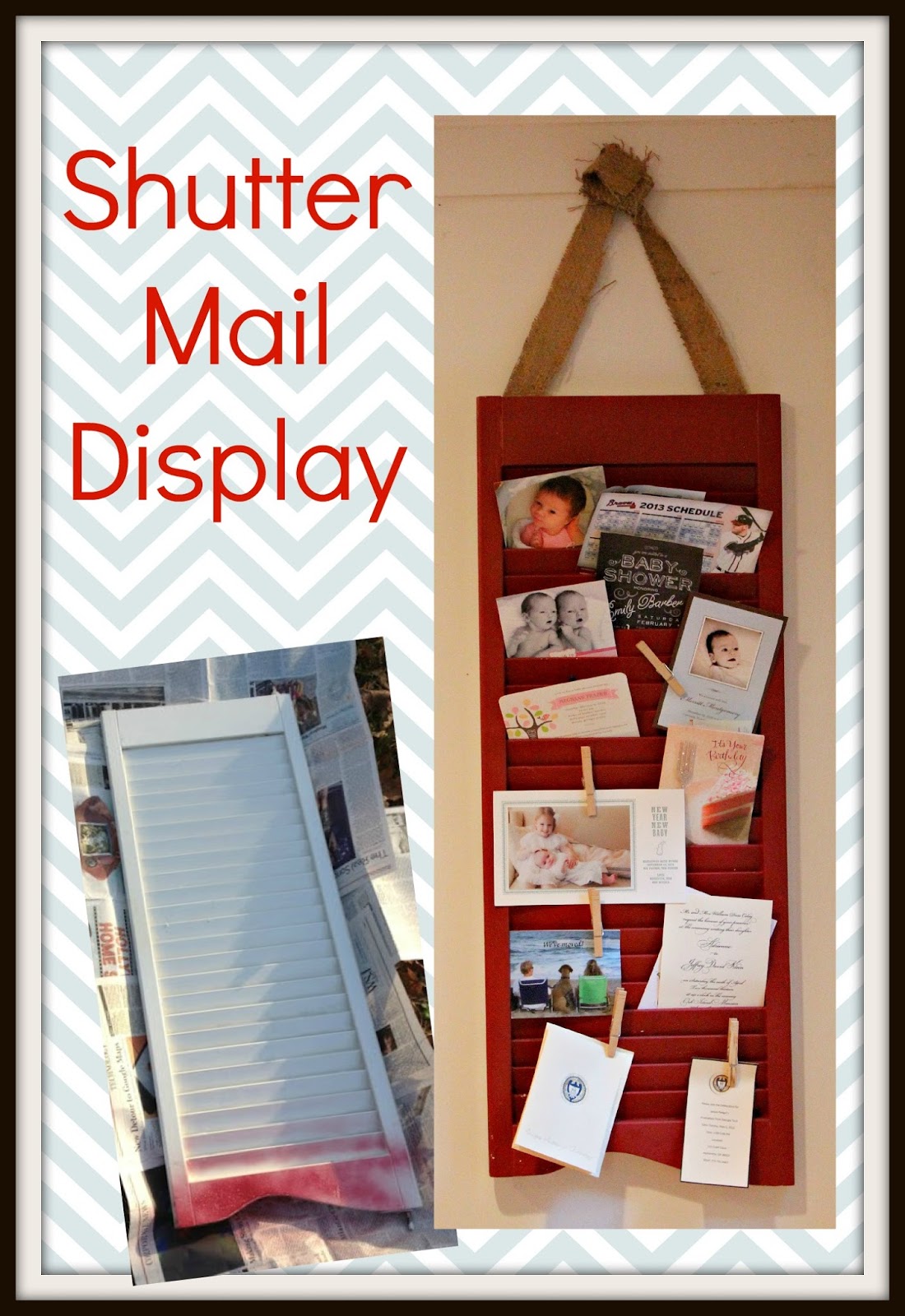 You've Got {Cute} Mail! DIY Shutter Display - Southern State of Mind ...