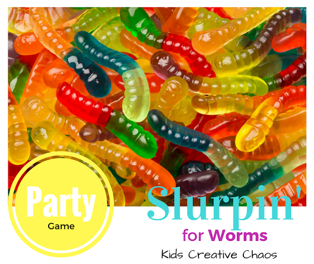 Slurpin' for Worms Birthday Party Game for Kids and Moms on a Budget ...