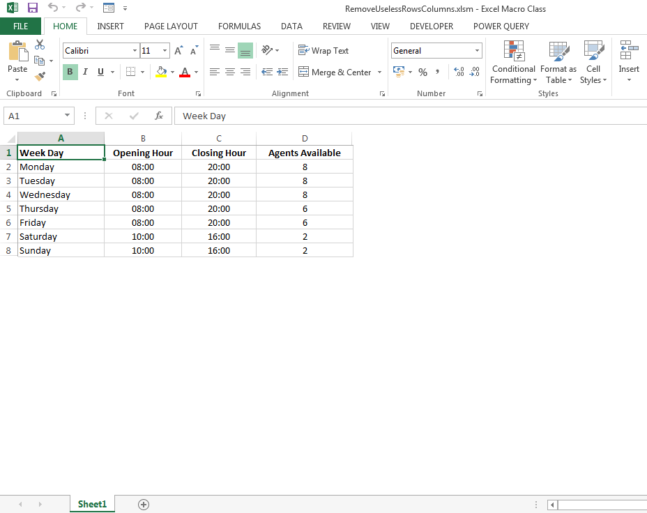 Excel Macro Class: Remove Unused Rows And Columns Excel VBA Macro Excel Macro Class: Remove Unused Rows And Columns Excel VBA Macro
