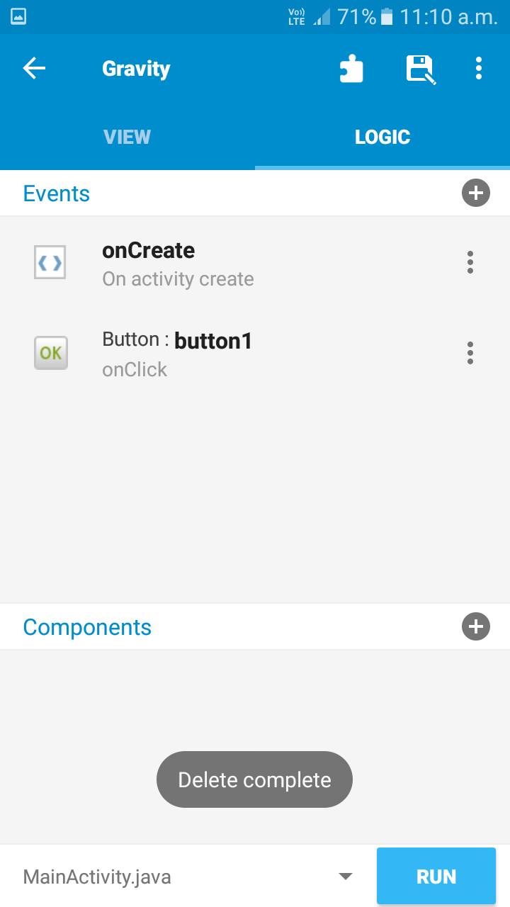 How To Change Gravity On Button Click