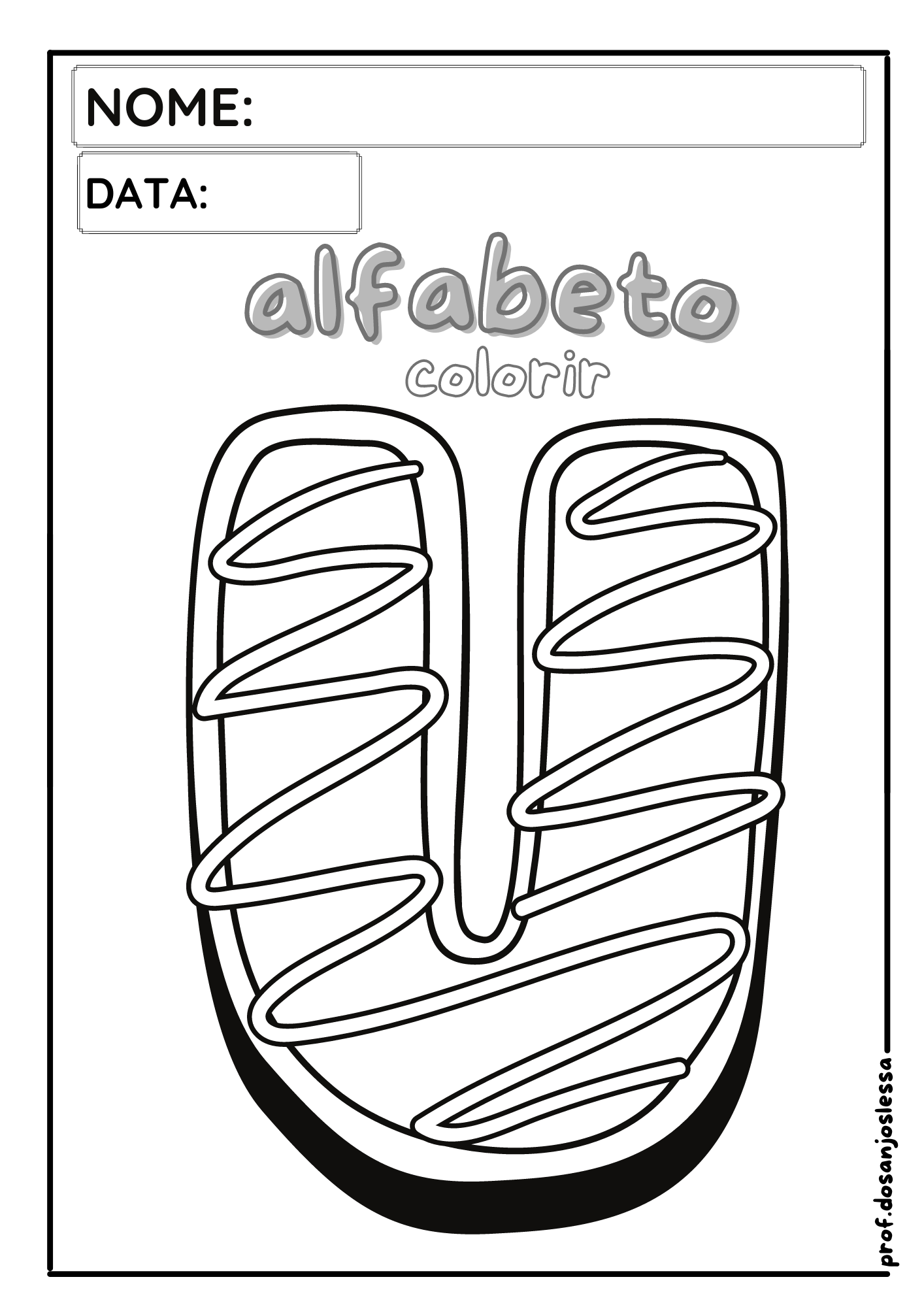 PROF.DOSANJOSLESSA : ALFABETO COMPLETO PARA COLORIR COM TEMA DOCES