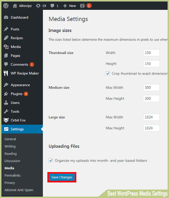 Best Wordpress Media Settings - NgeBlog Now