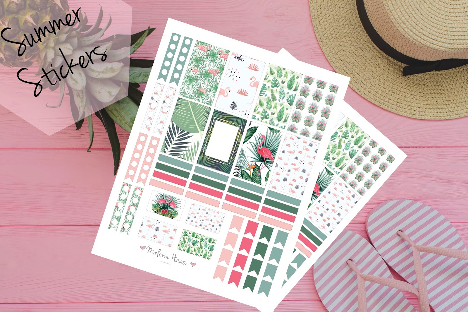 Malena Haas: FREEBIE Friday Summer Themed Stickers