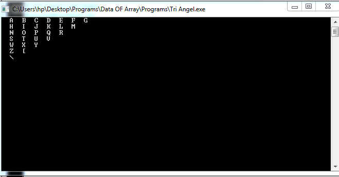 Triangle of Characters(CPP)
