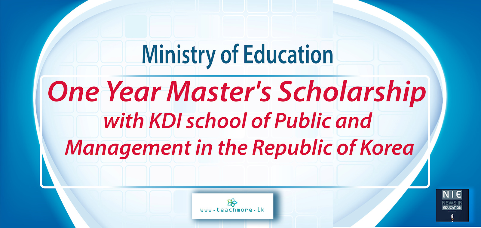 One Year Master's Scholarship Program - TeachMore.lk