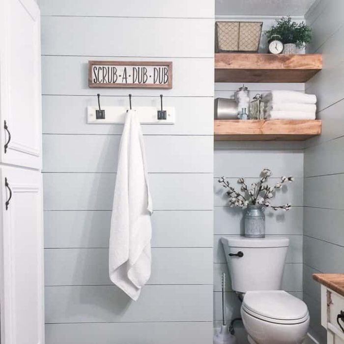 Shiplap Wall Bathroom Ideas | Shanetta DIY Life - SHANETTA DIY LIFE
