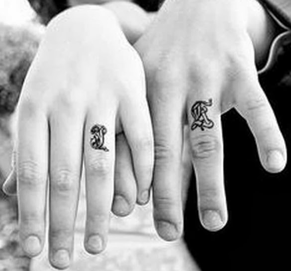 Interlocking Wedding Band Tattoos