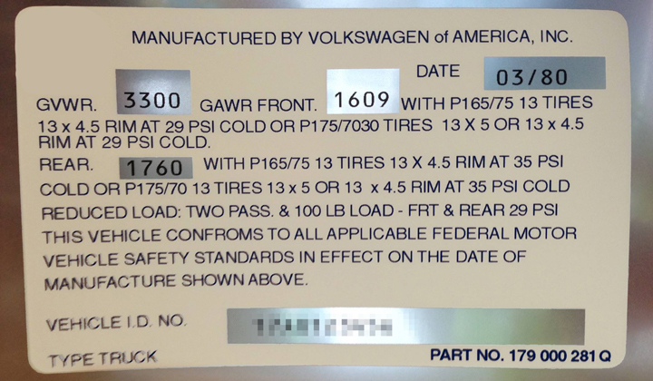 Replacement VIN (vehicle identification number) Stickers: Replacement ...