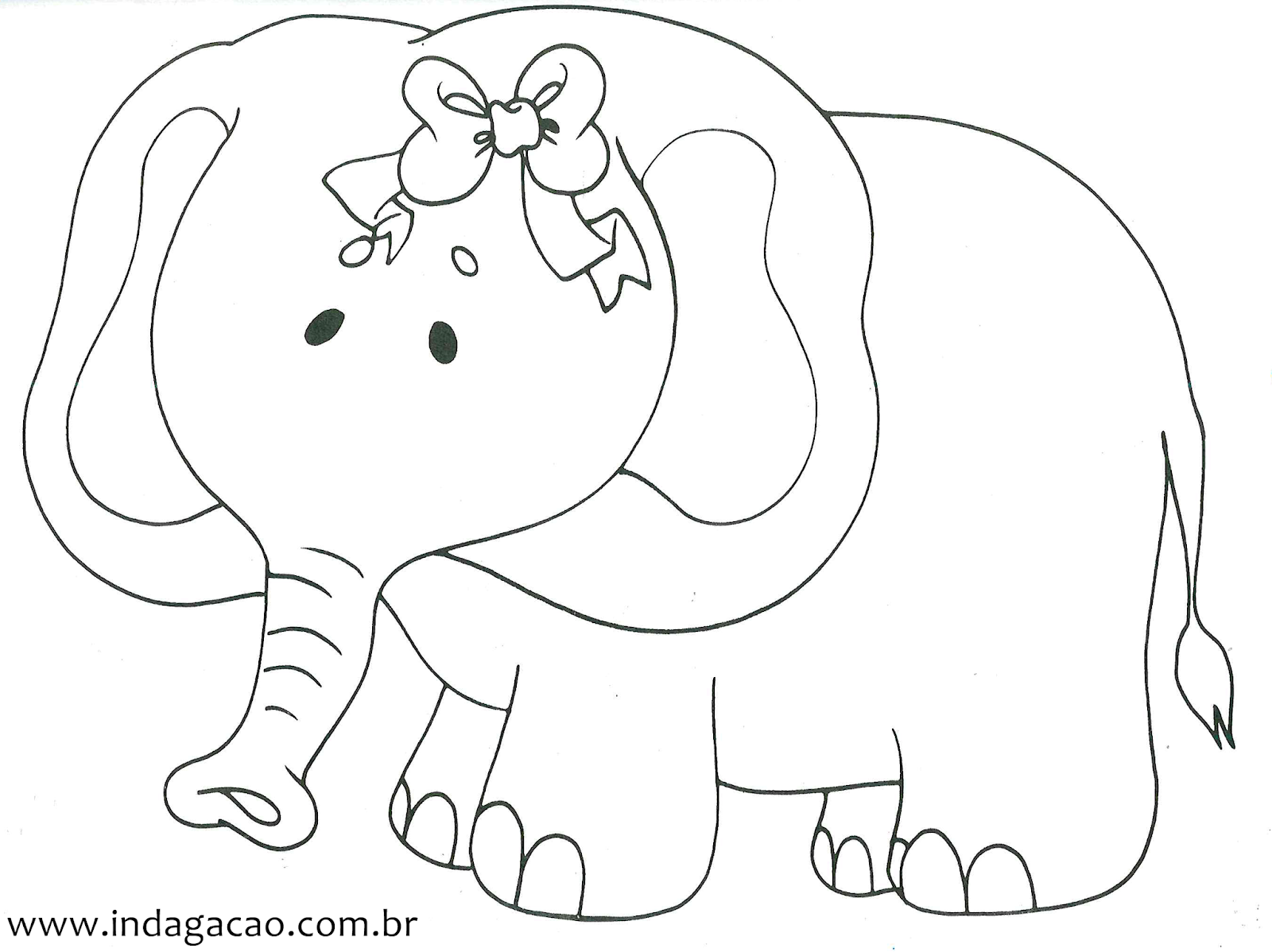 Elefante para colorir na escola - INDAGAÇÃO
