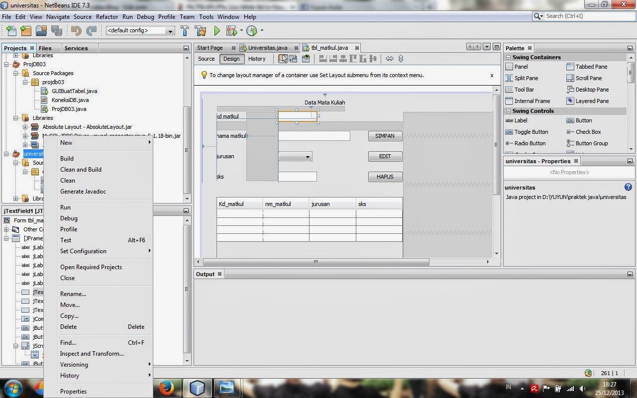Cilukba Blog Membuat Program Input Data Menggunakan Netbeans Ide
