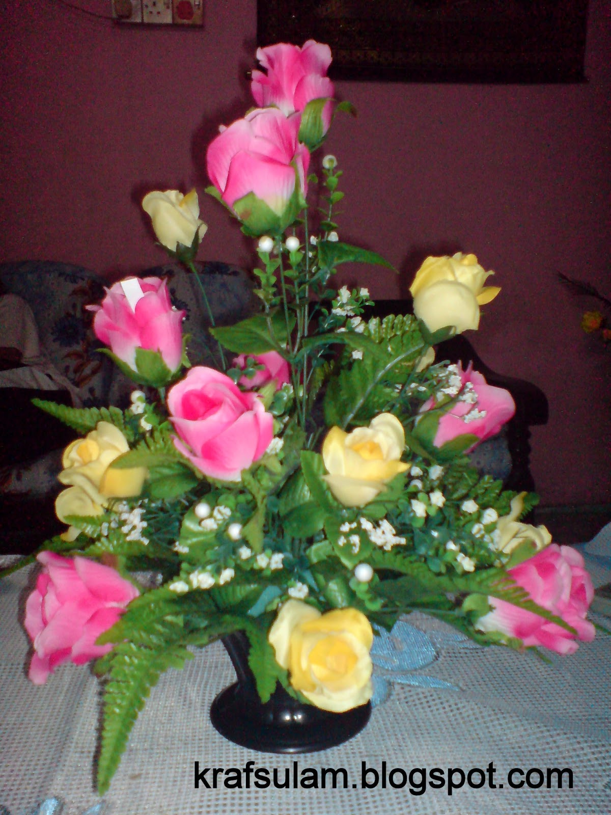 Kraftangan, Sulaman, Bantal: Tutorial Gubahan Bunga