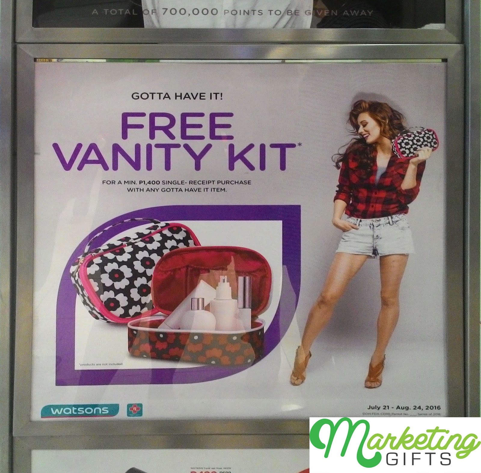 Marketing Gifts: Free Vanity Kit - Watsons Promo Product