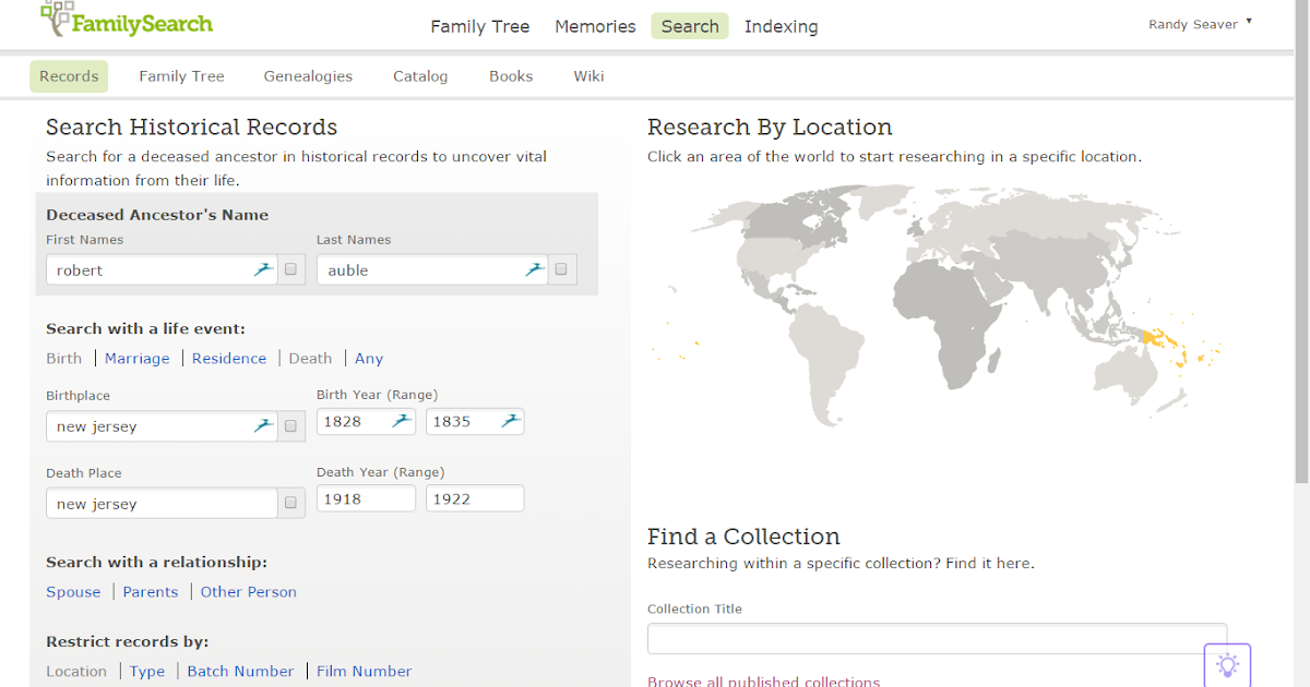 Genea-Musings: Dear Randy: How Do You Search on FamilySearch for Records for a Person?