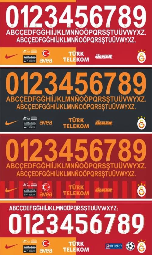 Galatasaray 2013-14 font