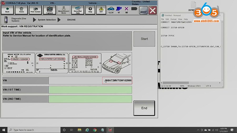 Nissan Used PCM Programming Bench Connection - Auto Diagnostic Tool ...