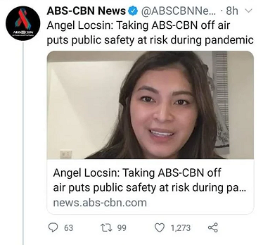 Angel Locsin reacts to ABS-CBN News: “Fix your headline" - Where In Bacolod