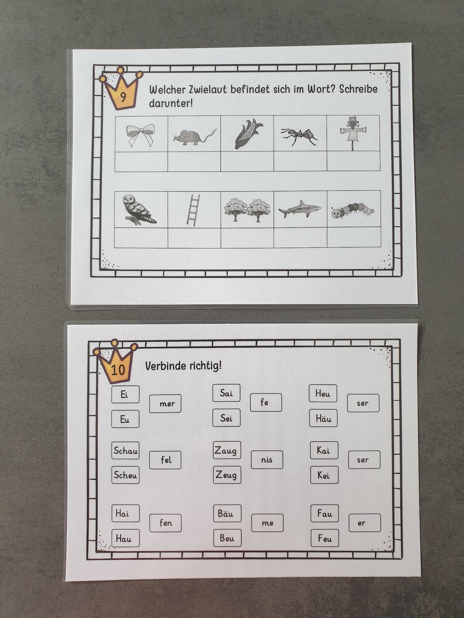 Grundschultante: Kartei Vokale, Umlaute, Zwielaute, Konsonanten