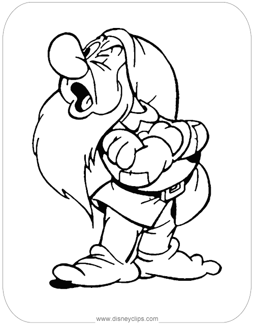 Grumpy Dwarf coloring pages