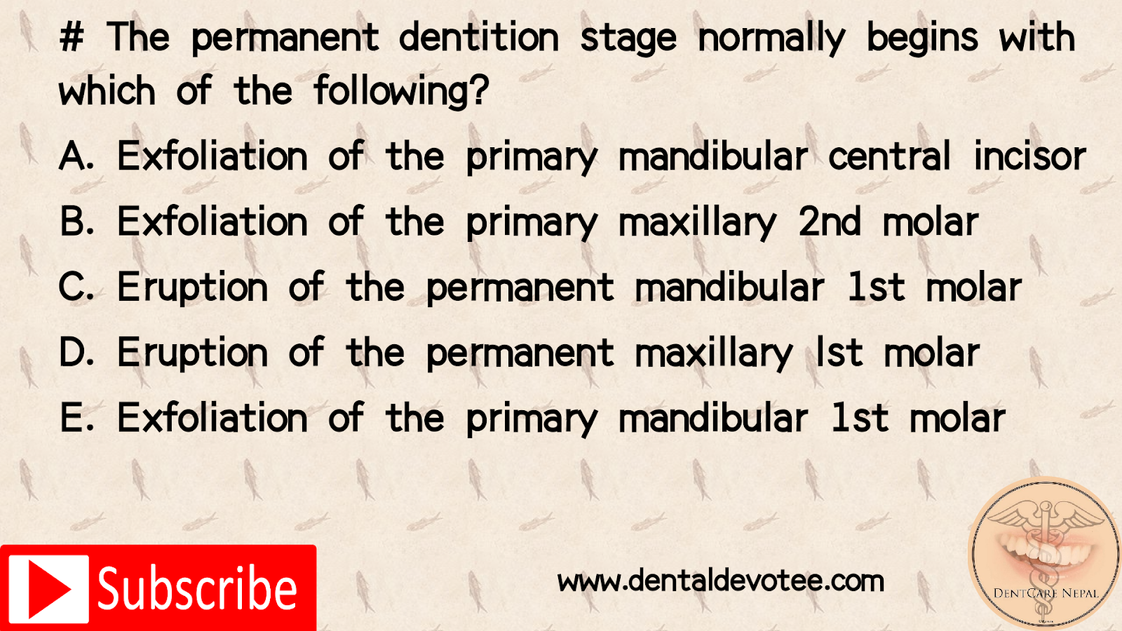 Dentosphere : World of Dentistry: Permanent dentition stage normally ...