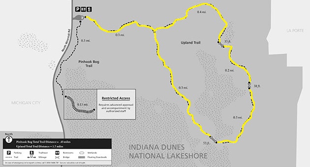 Day Hiking Trails: Maps for Indiana Dunes National Park trails