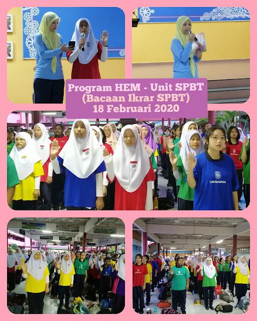 SMK PUTERI TITIWANGSA: PROGRAM HEM - UNIT SPBT ( BACAAN IKRAR SPBT )