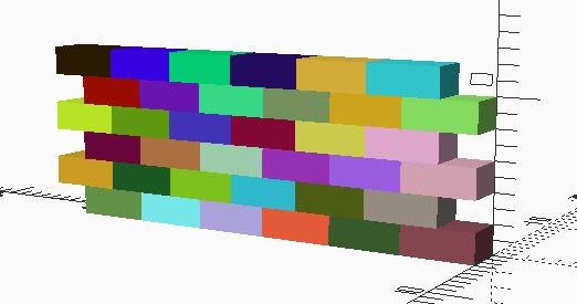OpenSCAD Snippet Pad: Stone wall brick offset calculations