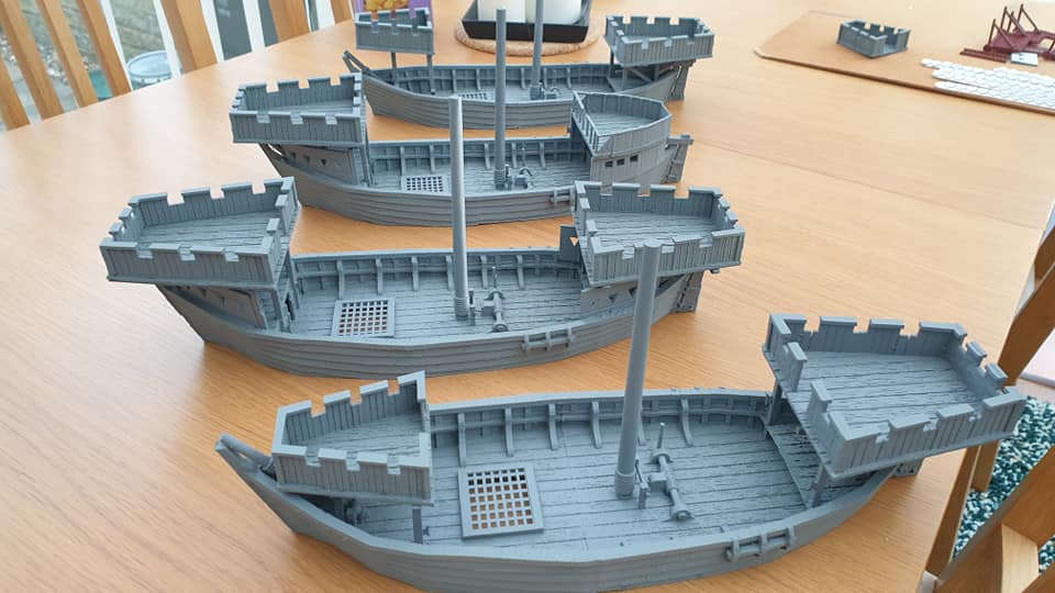 oldSarges Wargame and Model blog: 3d printed medieval sailing ships