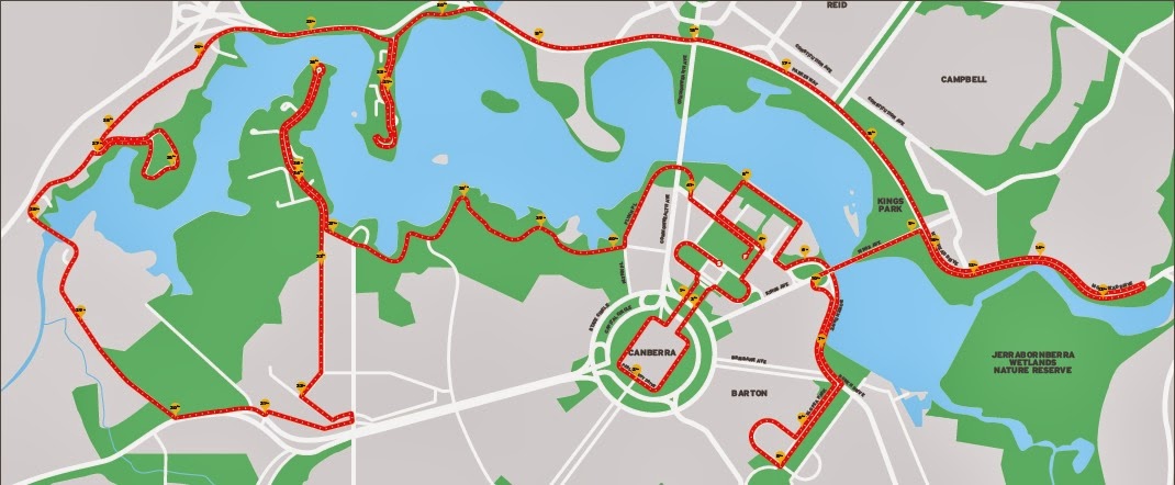 New Canberra Marathon course ~ School of Running