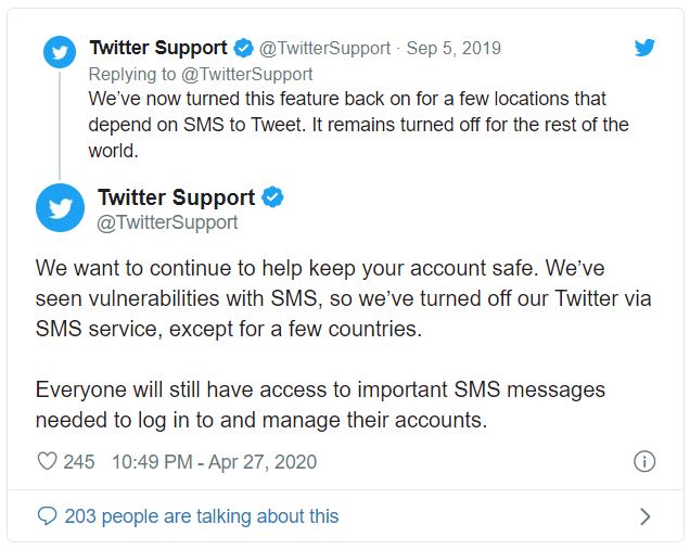 Twitter discontinued SMS tweeting feature, CEO's account was hacked ...