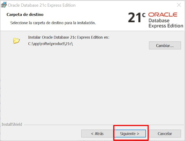 Como instalar Oracle Database 21c Express Edition para Windows 10