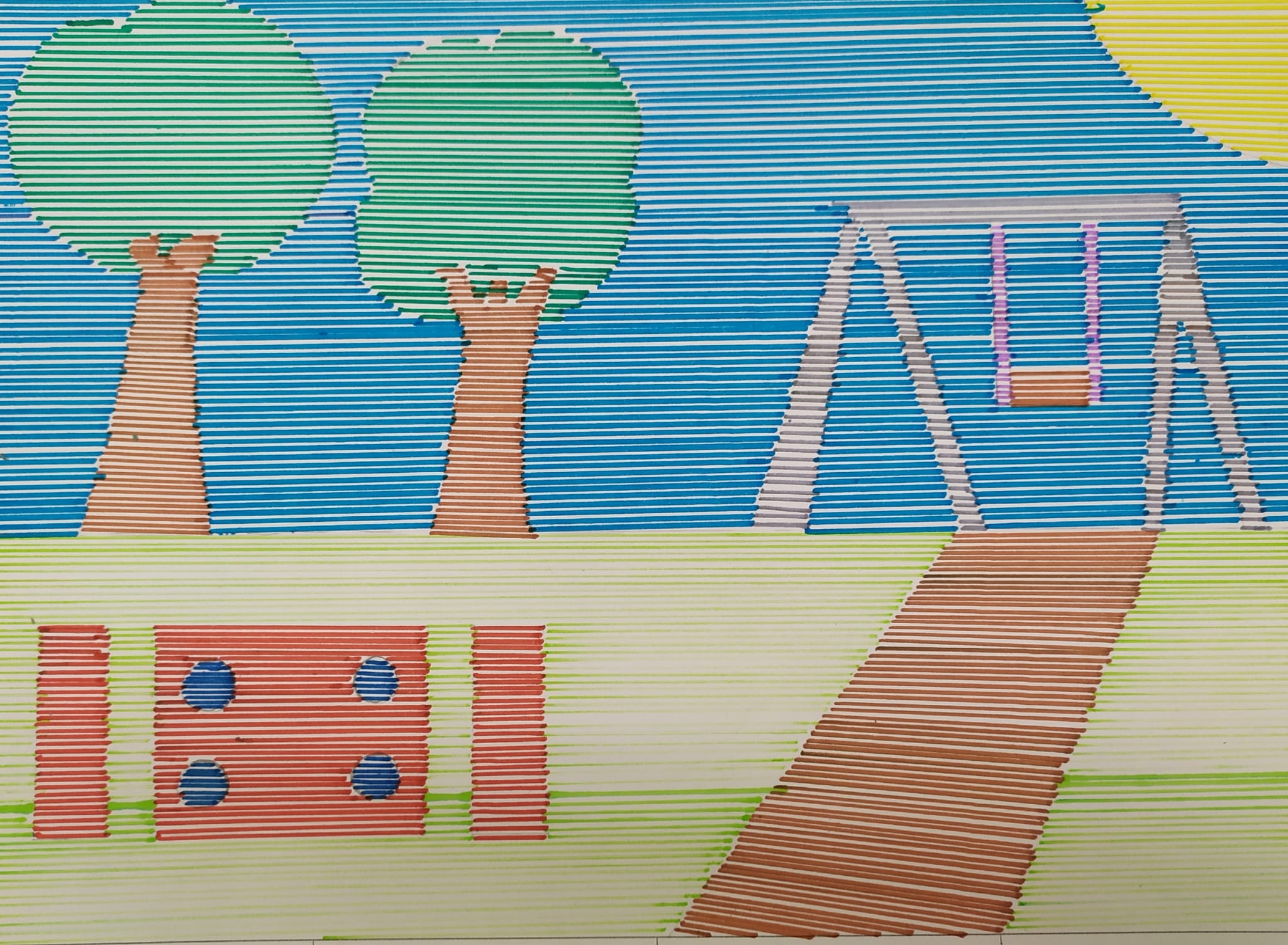 APRENDEMOS Y COMPARTIMOS: COMPOSICIONES CON LÍNEAS RECTAS