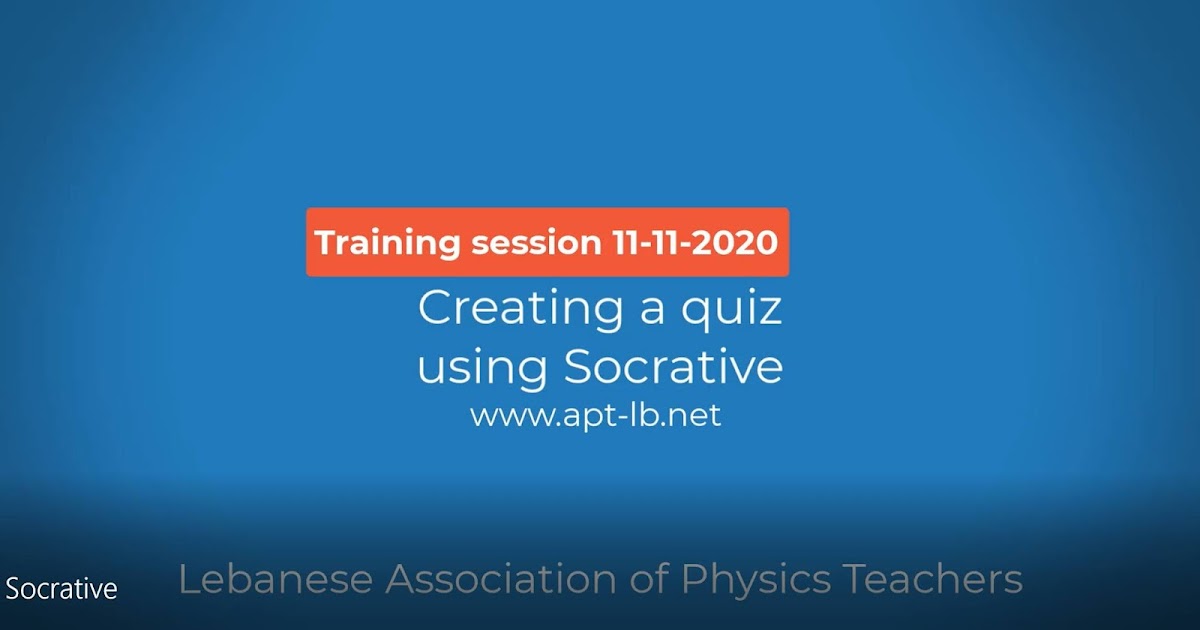 Creating a quiz using Socrative