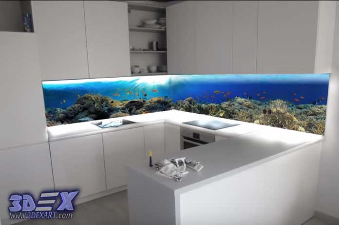 3D backsplash panel - the best solution for kitchen
